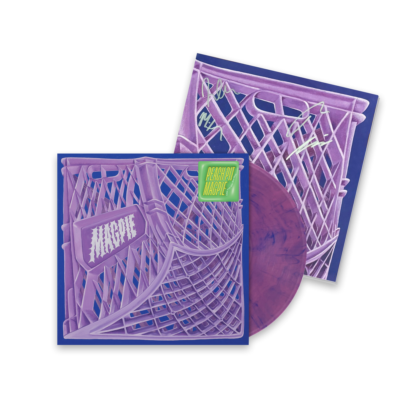 Peach Pit | Magpie - D2C Exclusive "Pink w/ Blue Swirl" Vinyl + Signed Poster (PRE-ORDER)